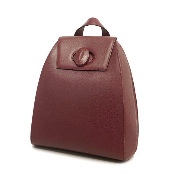 Cartier | Bags | Auth Cartier Must Rucksack Womens Leather Backpack ...